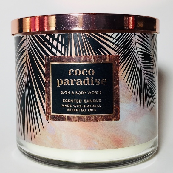 Bath & Body Works | Accents | Coco Paradise 3 Wick Candle | Poshmark